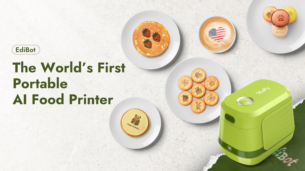 Portable EdiBot Food Printer Images on Your Cookies, Cakes, and Coffee