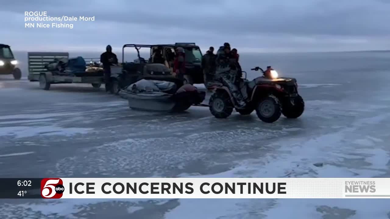 Another warning after 3rd ice rescue on Upper Red Lake this week - YouTube
