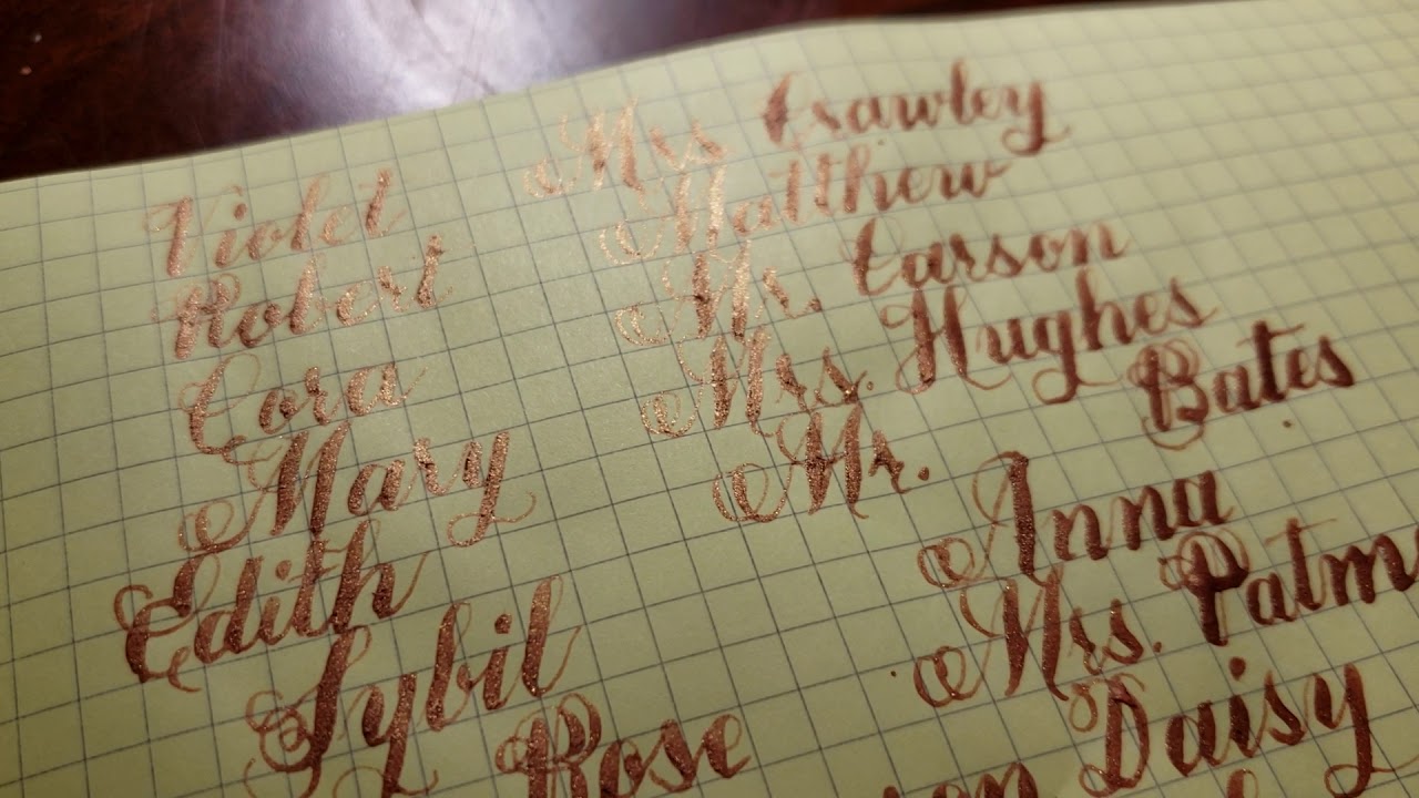 Downton Abbey Characters in Calligraphy - YouTube