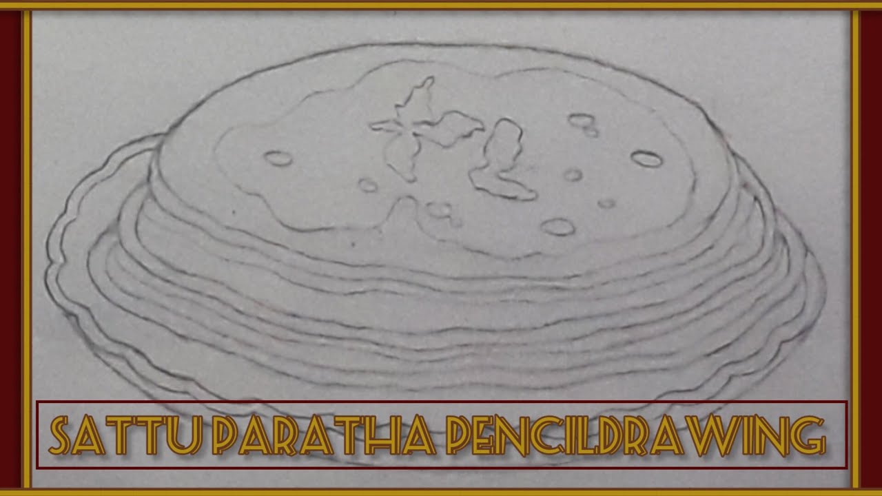 How to draw Sattu Paratha #pencildrawing #howtodraw #paratha #tutorial ...