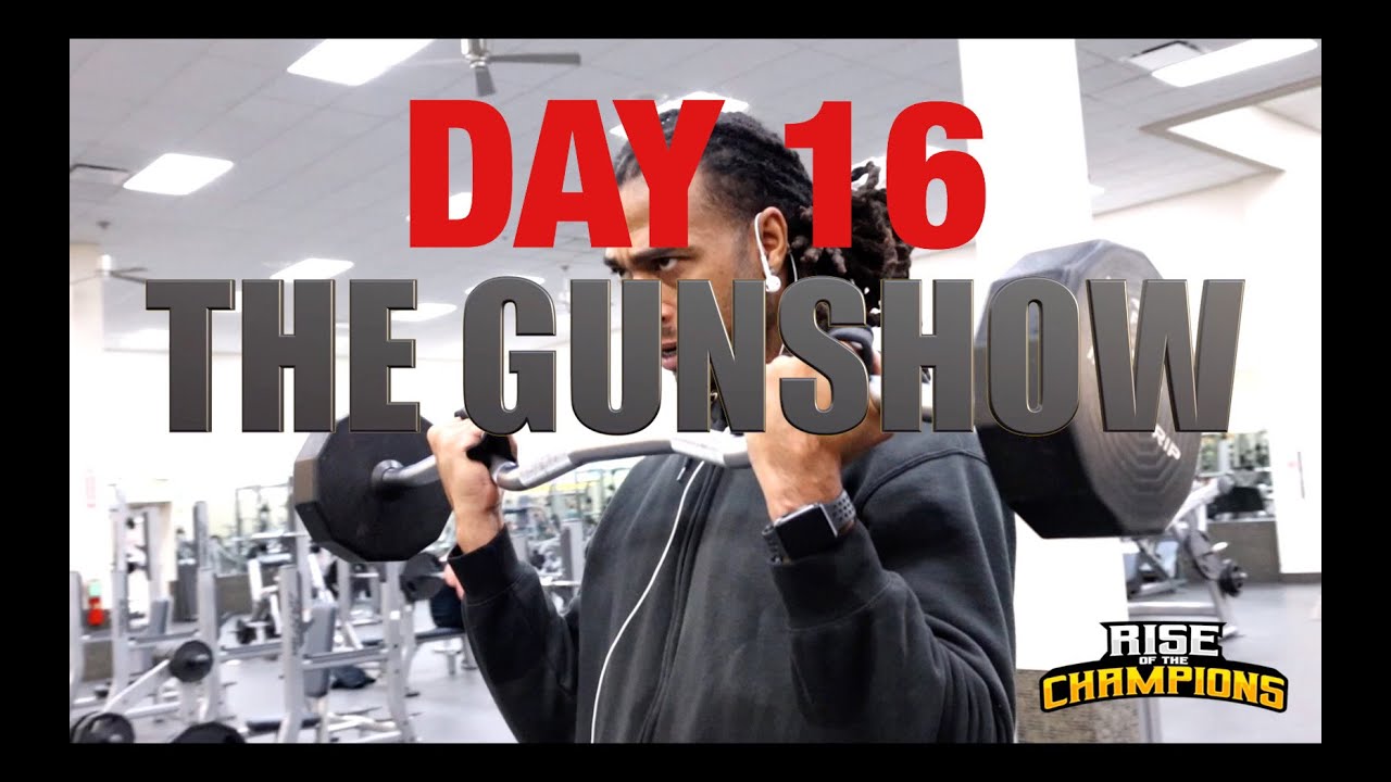 Day 16 Rise of the Champions "Biceps & Triceps" (The Gun Show) - YouTube