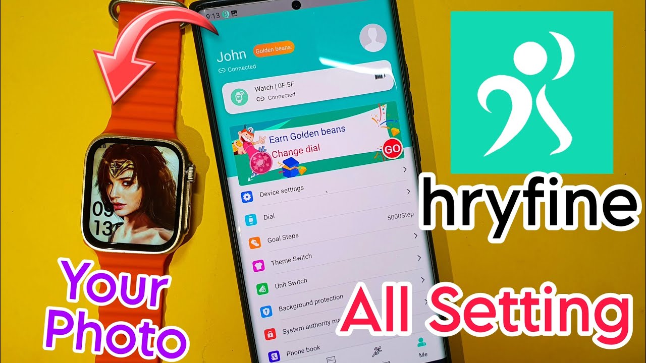 HryFine App A To Z Setting | How to Use Hryfine App | Custom Watchface ...