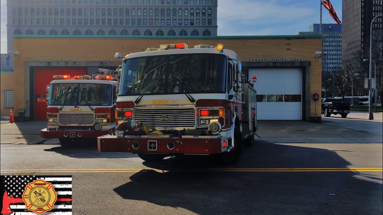 Buffalo Fire - Engine 1 & Truck 2 Responding - YouTube