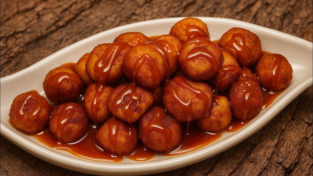 Fried Toast Bread Balls with Caramel | توپ‌های تست سرخ‌کرده با کارامل 🍞 ...
