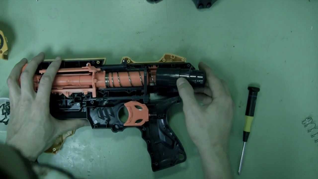Spring Installation for Nerf Speedload 6 by Orange Mod Works - YouTube