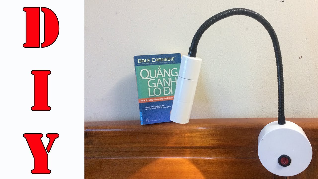 DIY bedside reading lamp - YouTube