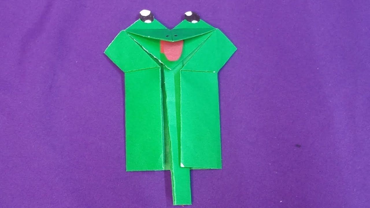 Easy Paper folding frog - YouTube