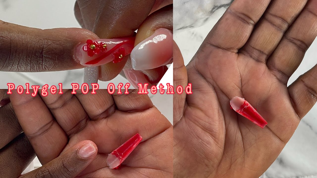 EASIEST WAY TO TAKE OFF YOUR POLYGEL NAILS AT HOME POP-OFF METHOD + DIY ...