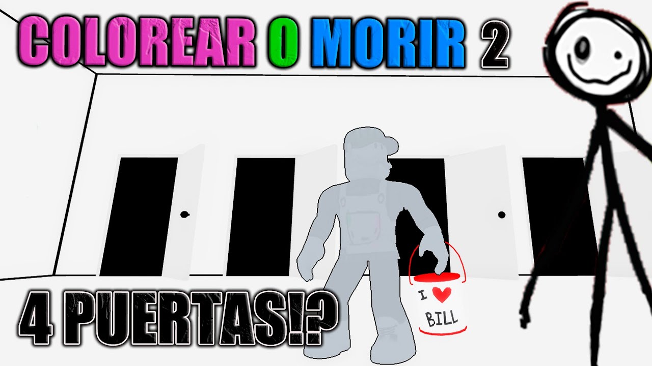 que hay en las cuatro puertas? COLOREA O MUERE 2 - ROBLOX - YouTube