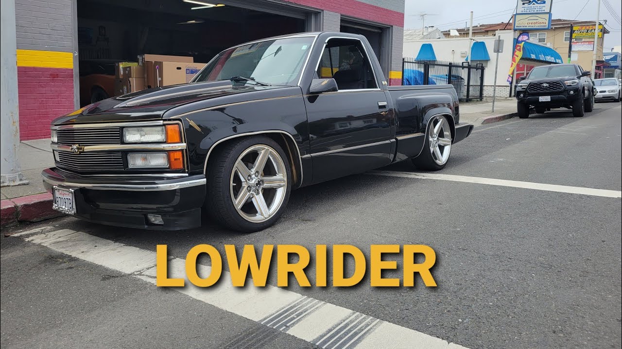LOWRIDER CHEVY STEPSIDE SILVERADO IROCZ WHEELS OBS C10 SIERRA SQUARE ...