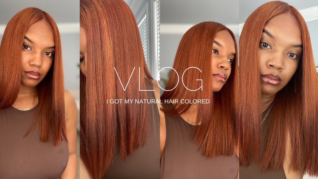 MAINTENANCE VLOG | I GOT MY NATURAL HAIR COLORED | SILK PRESS | I'M A ...