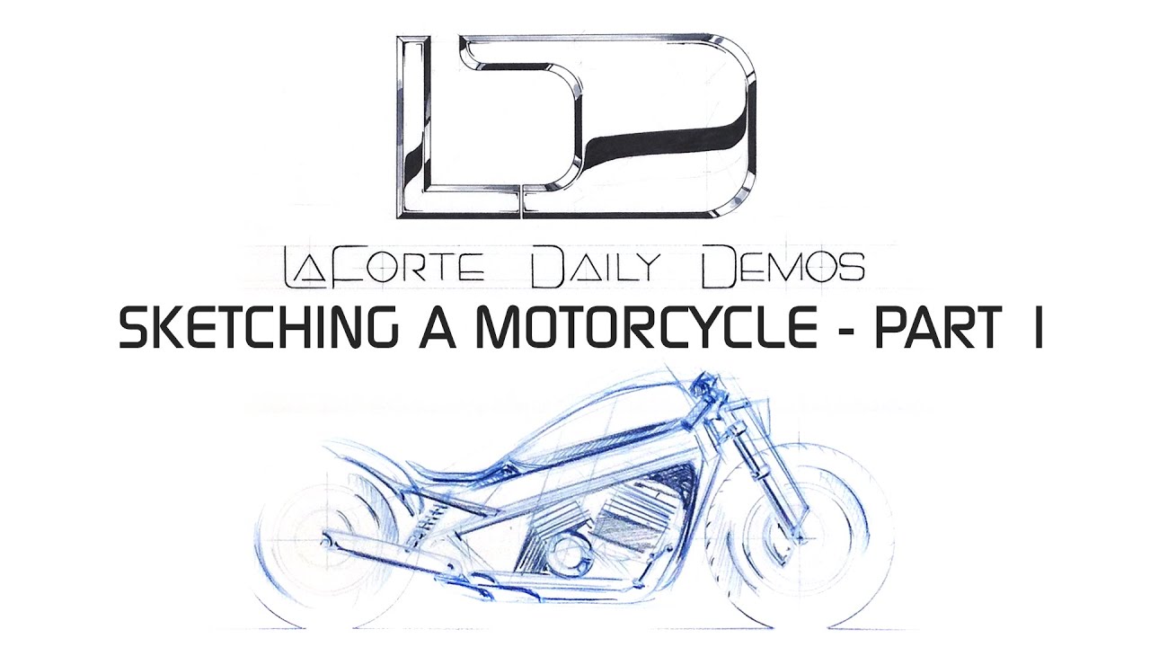 Motorcycle Sketching - Part 1 - Side View Study - YouTube