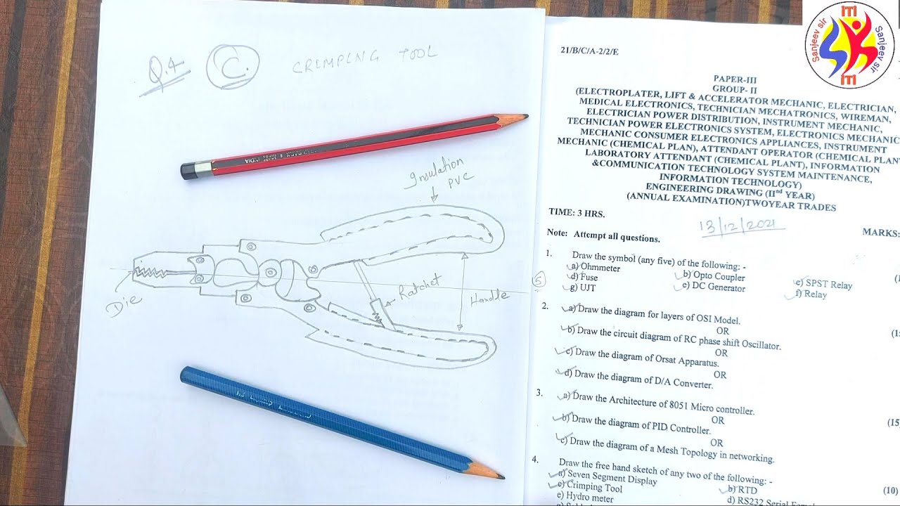 13/12/2021 CRIMPING TOOL 2ND YEAR ENGINEERING DRAWING ELECTRICIAN # ...