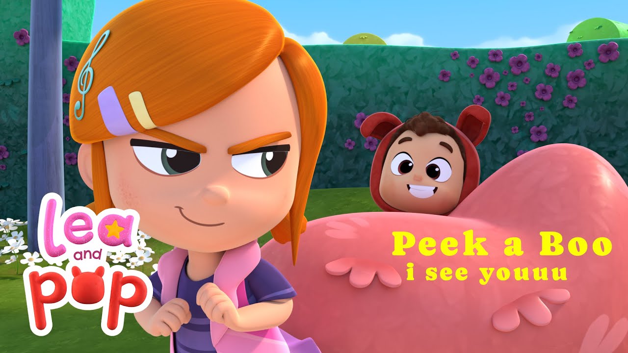 The Game of Peek a Boo with Lea and Pop | Cartoons and Nursery Rhymes ...