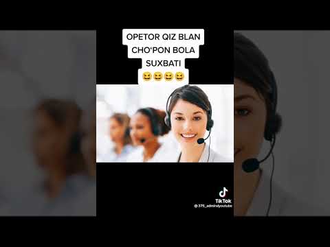 OPERATOR QIZ BILAN CHO'PON BOLA SUXBATI 😂😂😂😂😂