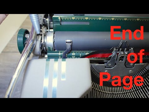 Typewriter Basics: End of Page Indicators - YouTube