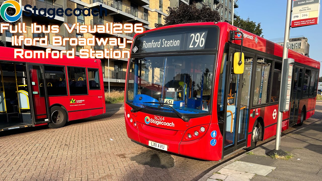 Full Ibus Visual|296 Ilford Broadway-Romford Station|36264(LX11 AVU ...
