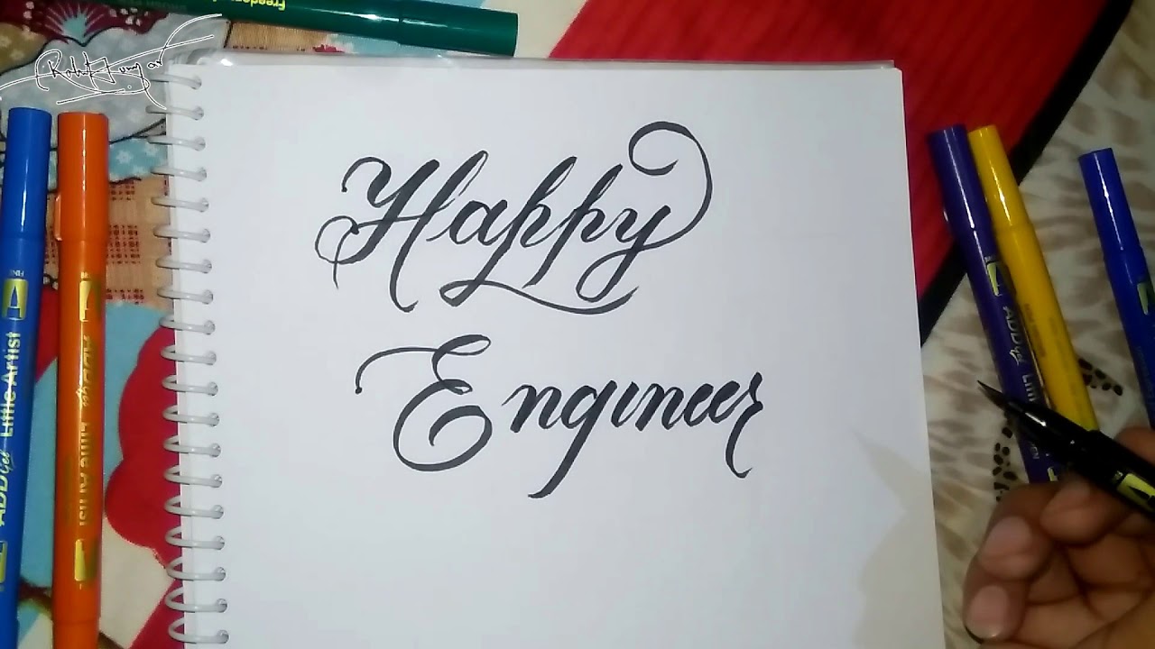 Happy Engineers Day - 15 September | Handwriting with brush pen | Add ...