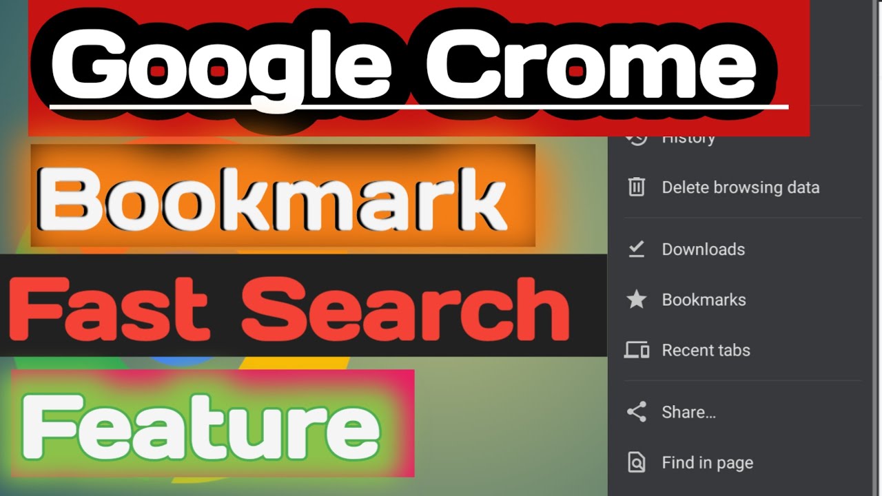 Google Crome Feature | Bookmark Feature | Fast Search Option #google ...