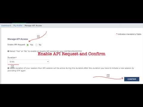 Enable api access in GST portal - YouTube