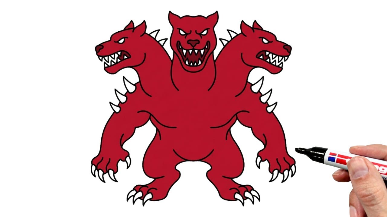 How to Draw Cerberus - YouTube