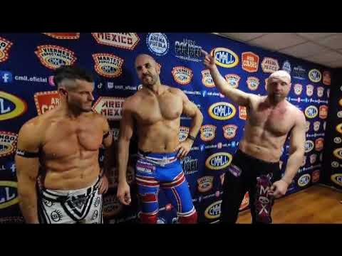 Jon Moxley, Claudio Castagnoli, Bryan Danielson y Matt Sydal se van contentos de la Arena México ...