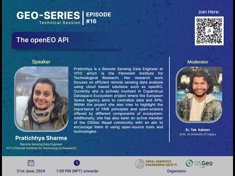 The OpenEO API | Geoseries EP 16 | OSGeo Nepal - YouTube