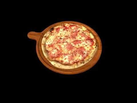 3D pizza video for AUSIDA 3D hologram projector