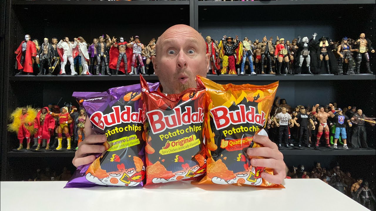NEW Buldak Ramen Flavored Potato Chips (3 Flavors, 1 Food Review ...