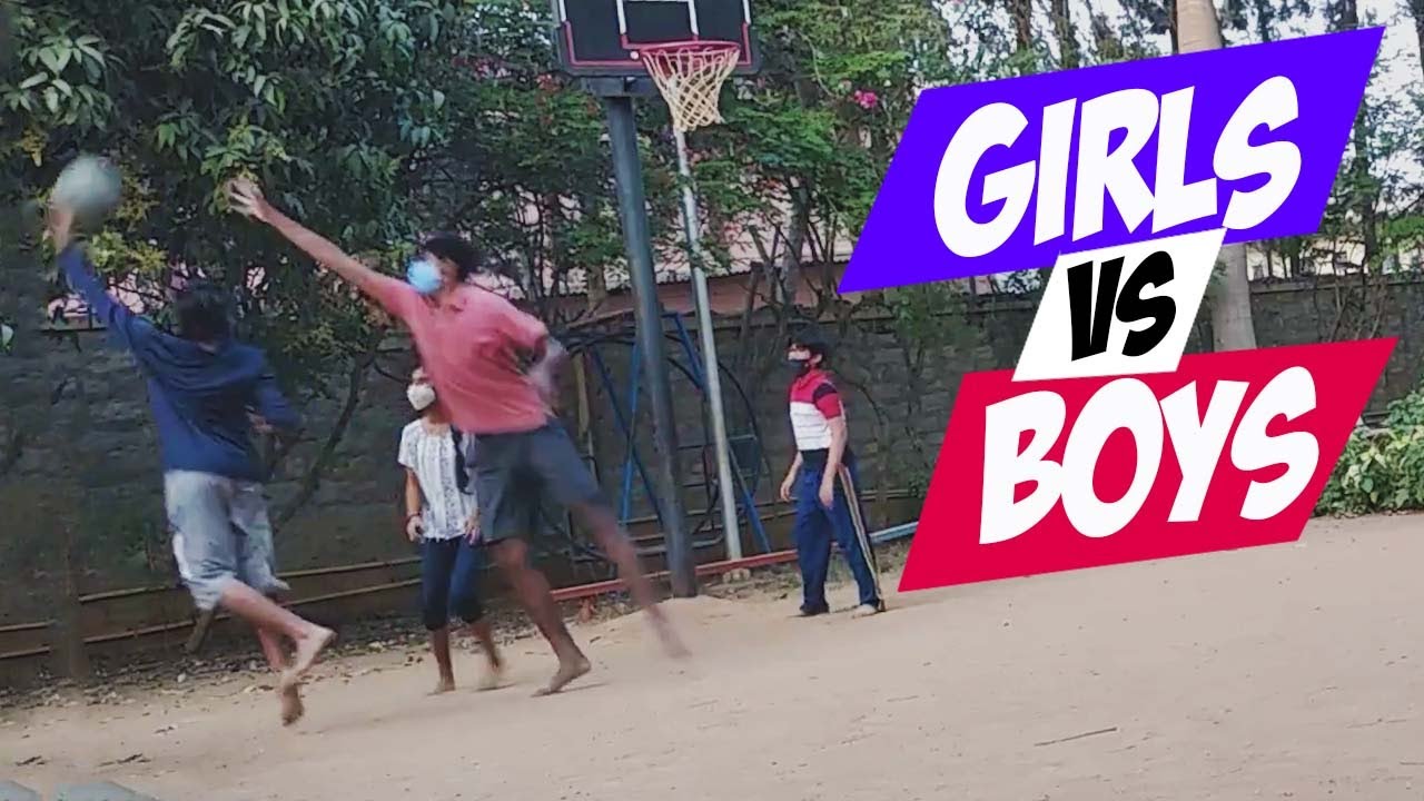 GIRLS Vs BOYS 2v2 BASKETBALL - YouTube