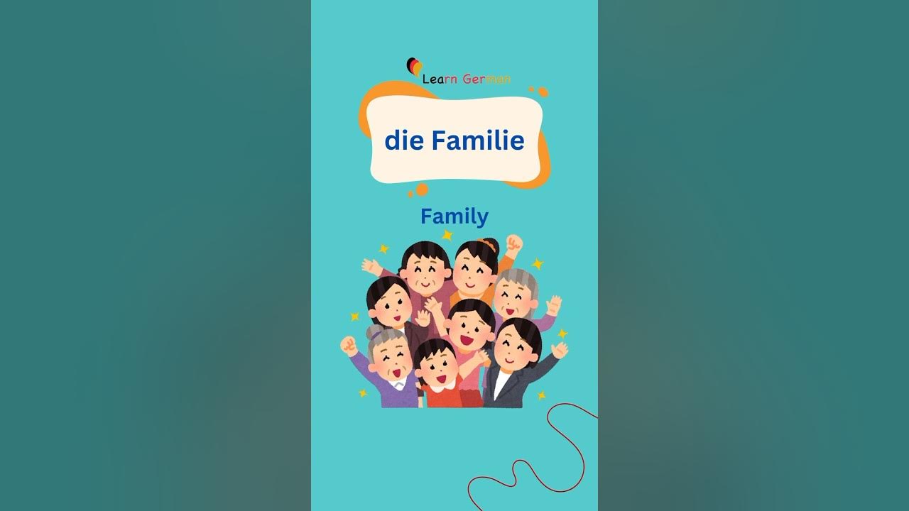5 German Words a day - Family | die Familie | #learngerman | #shorts ...