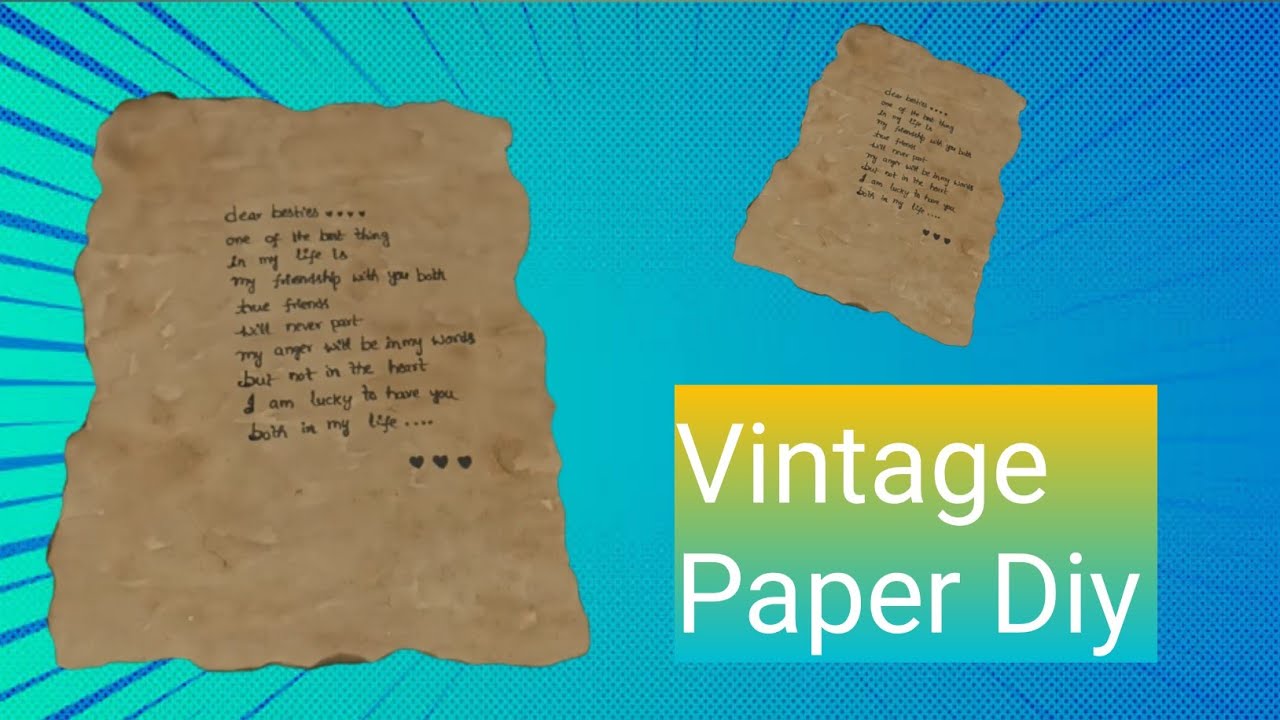 Vintage paper making at home 📜| Diy Vintage paper | Vintage Paper with ...