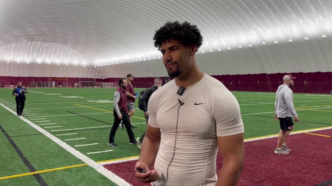 Hayden Harris on Montana Grizzlies pro day - YouTube