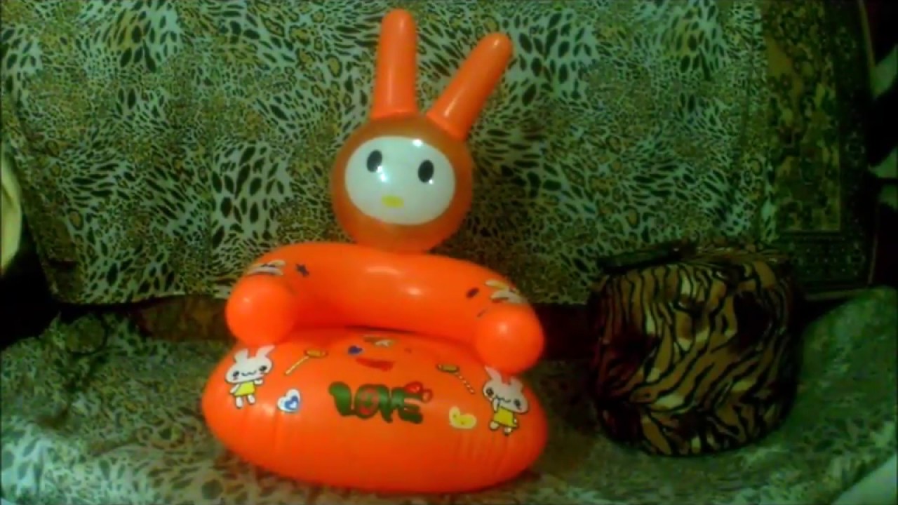 Kids inflatable chair destruction | HD - YouTube