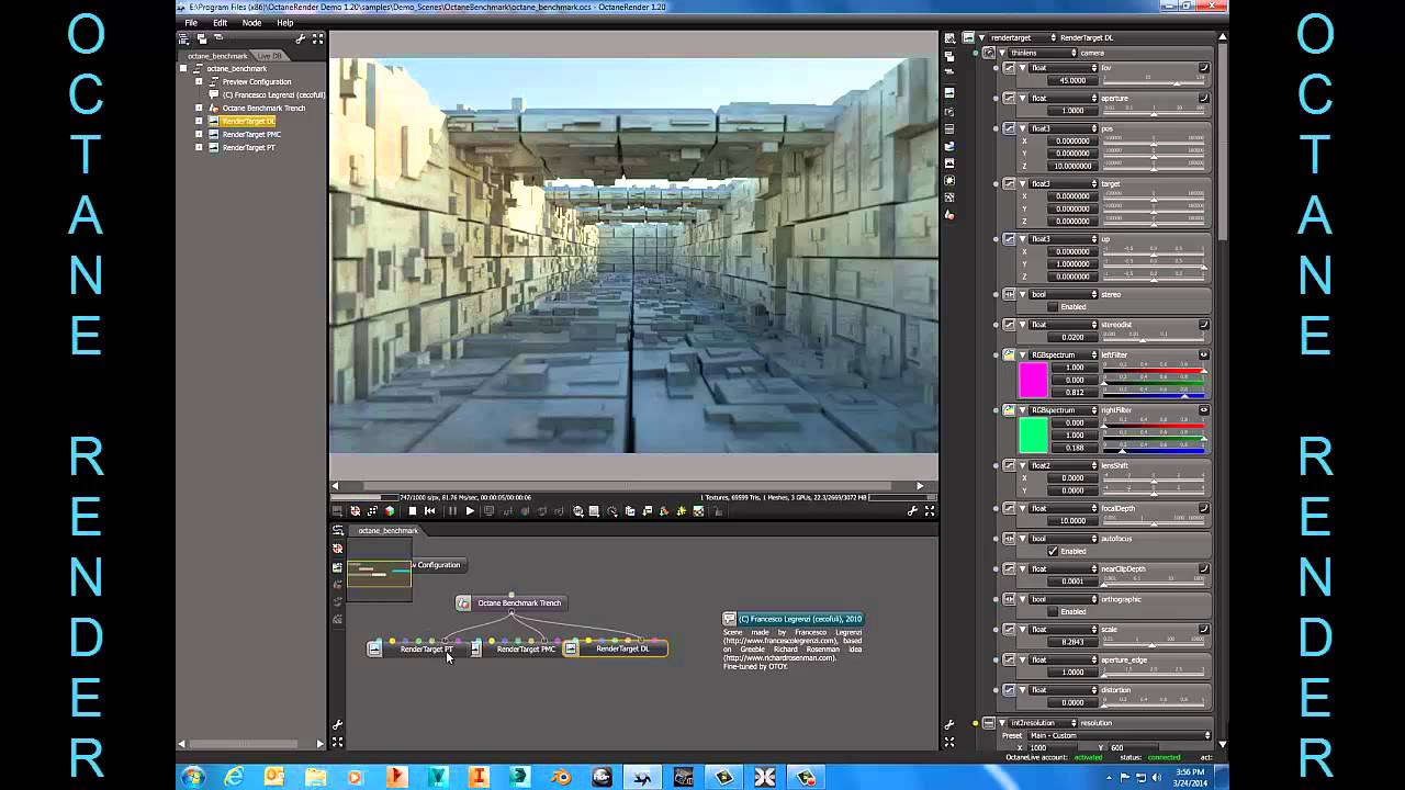 Octane Render test with 3x EVGA GTX 780 Ti's - YouTube