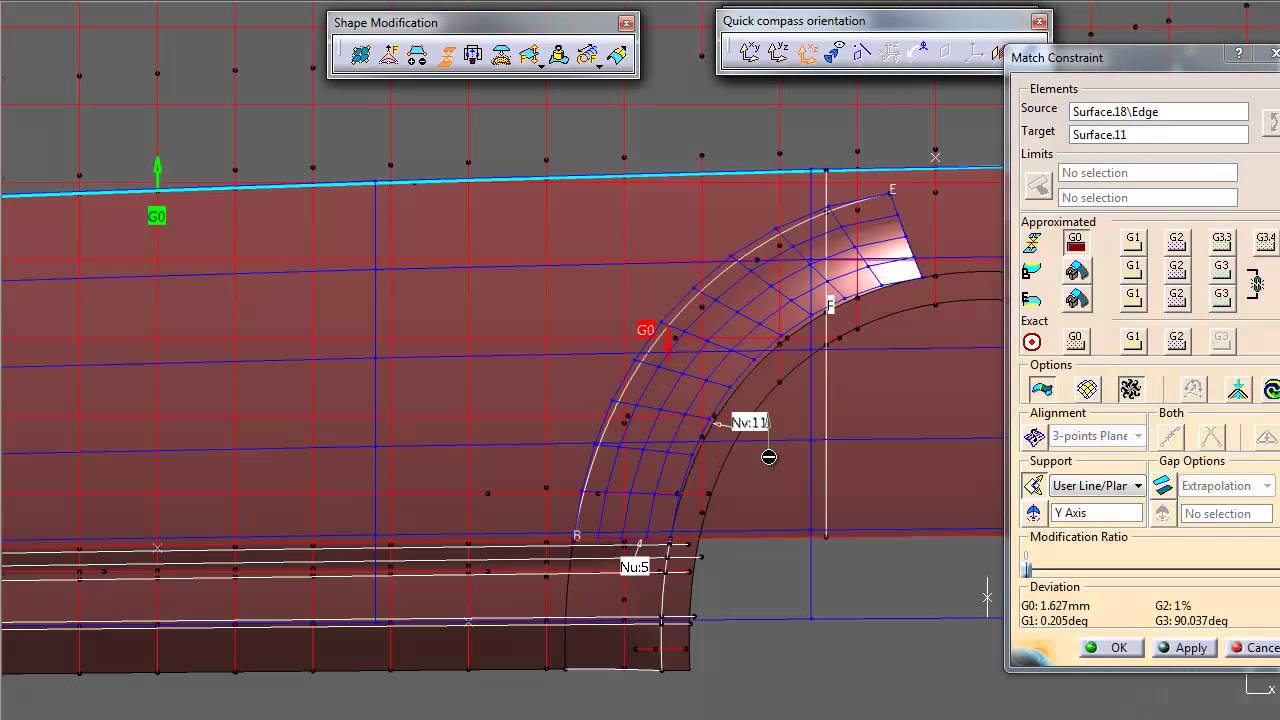 CATIA Icem (ISD) workflow matching - YouTube
