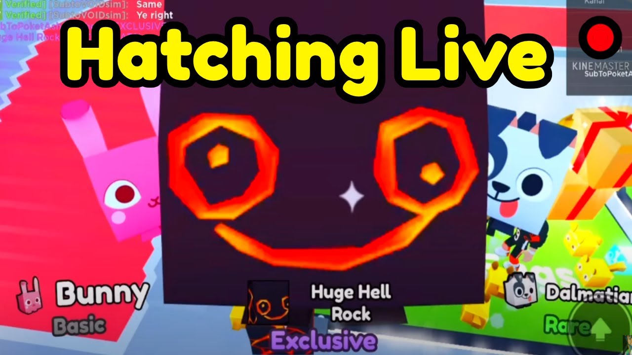 🔴 Live Hatching The New Huge Hell Rock | Roblox Pet Simulator X 🔴 - YouTube