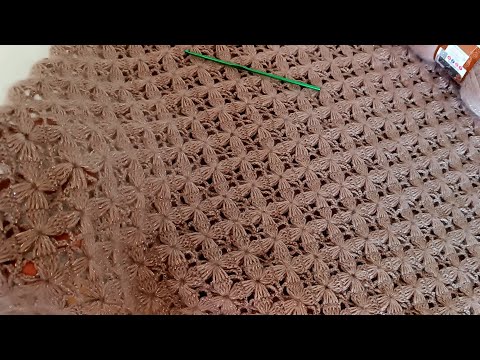 MÜKEMMEL👌🏼 Ölçüleriyle baştan sona! tığ işi etol şal yapımı ✔️ Crochet stitch