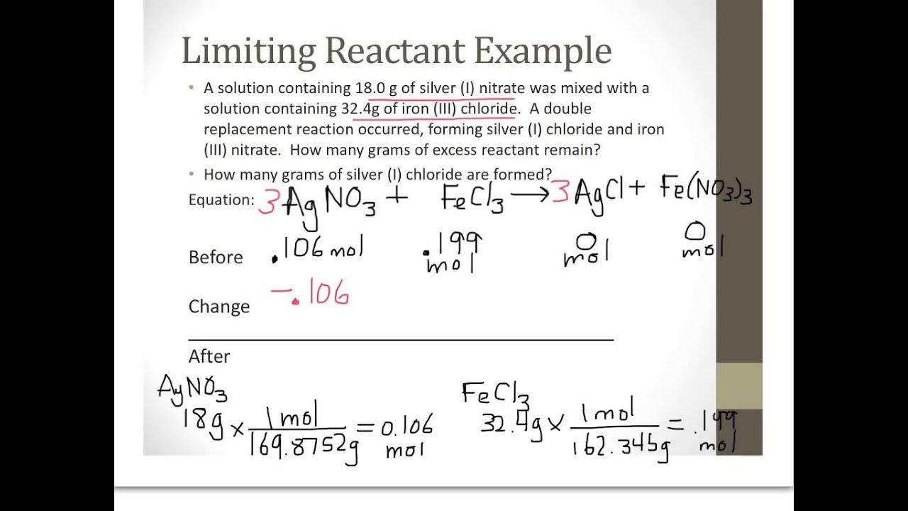 Chem Unit 8: Limiting Reactant with BCA - YouTube