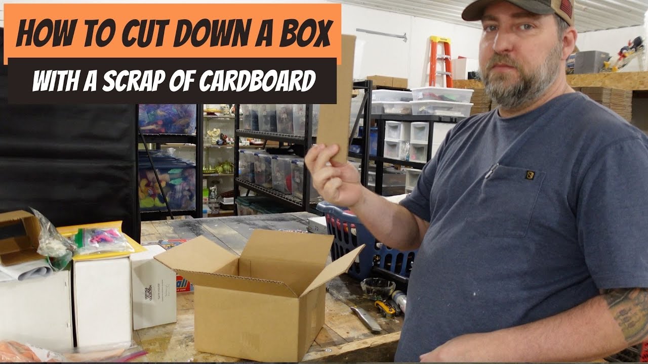 Easy Way To Cut Down a Shipping Box With a Scrap of Cardboard for eBay ...