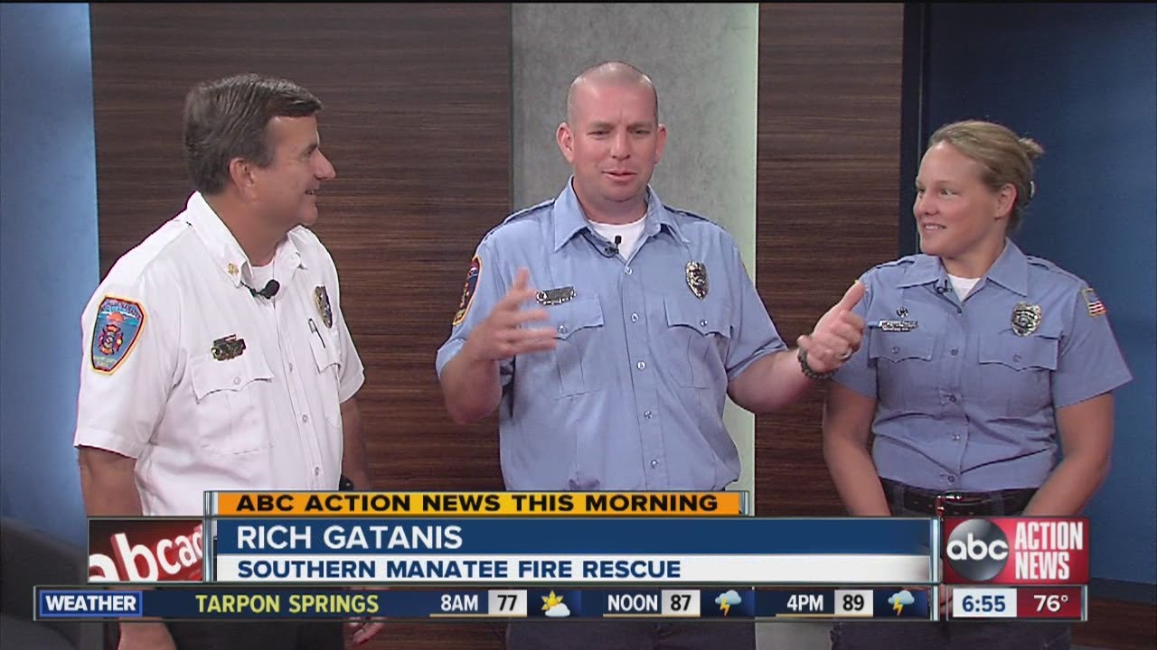 ABC Action News interviews Southern Manatee Fire-Rescue firefighters ...