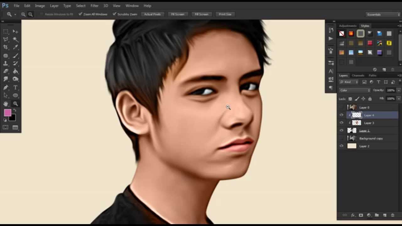 Proces Of Smudge Painting Part 2 - YouTube