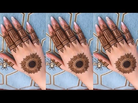 Easy full hand mandala mehndi designs |Back hand mandala mehandi design ...
