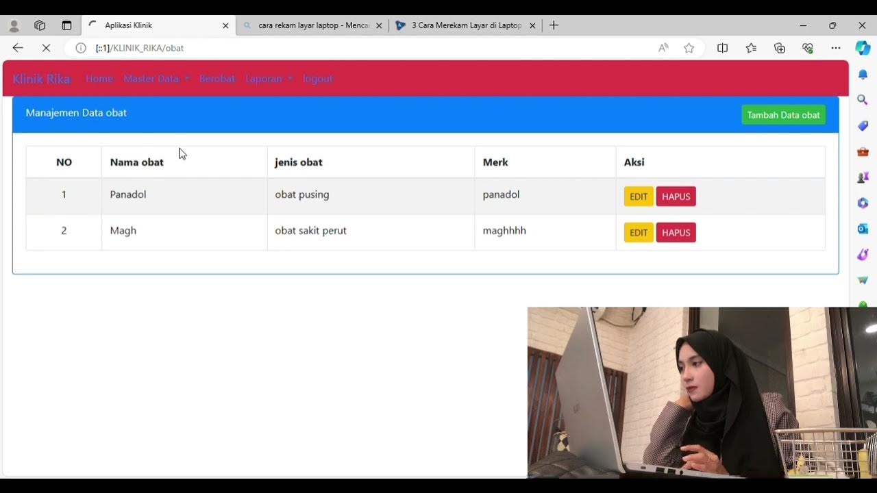 Web Klinik Rika Amanda - Pemrograman Web Lanjut - YouTube