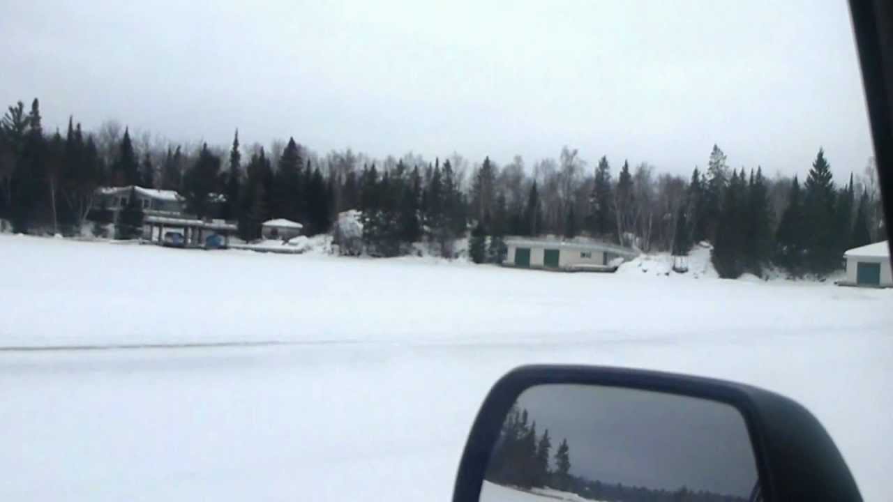 Kenora Ontario Iceroad near Coney Island - YouTube