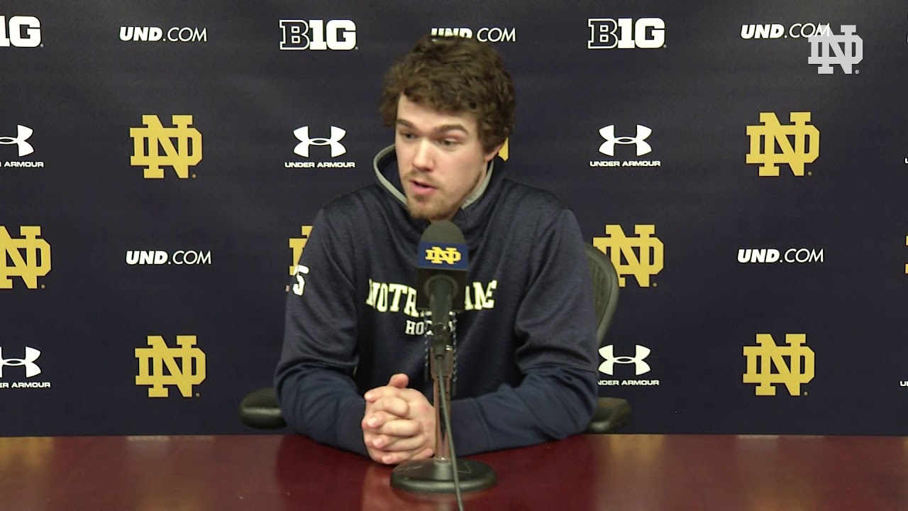 @NDHockey | Dylan Malmquist Post-Game Press Conference vs. Michigan ...