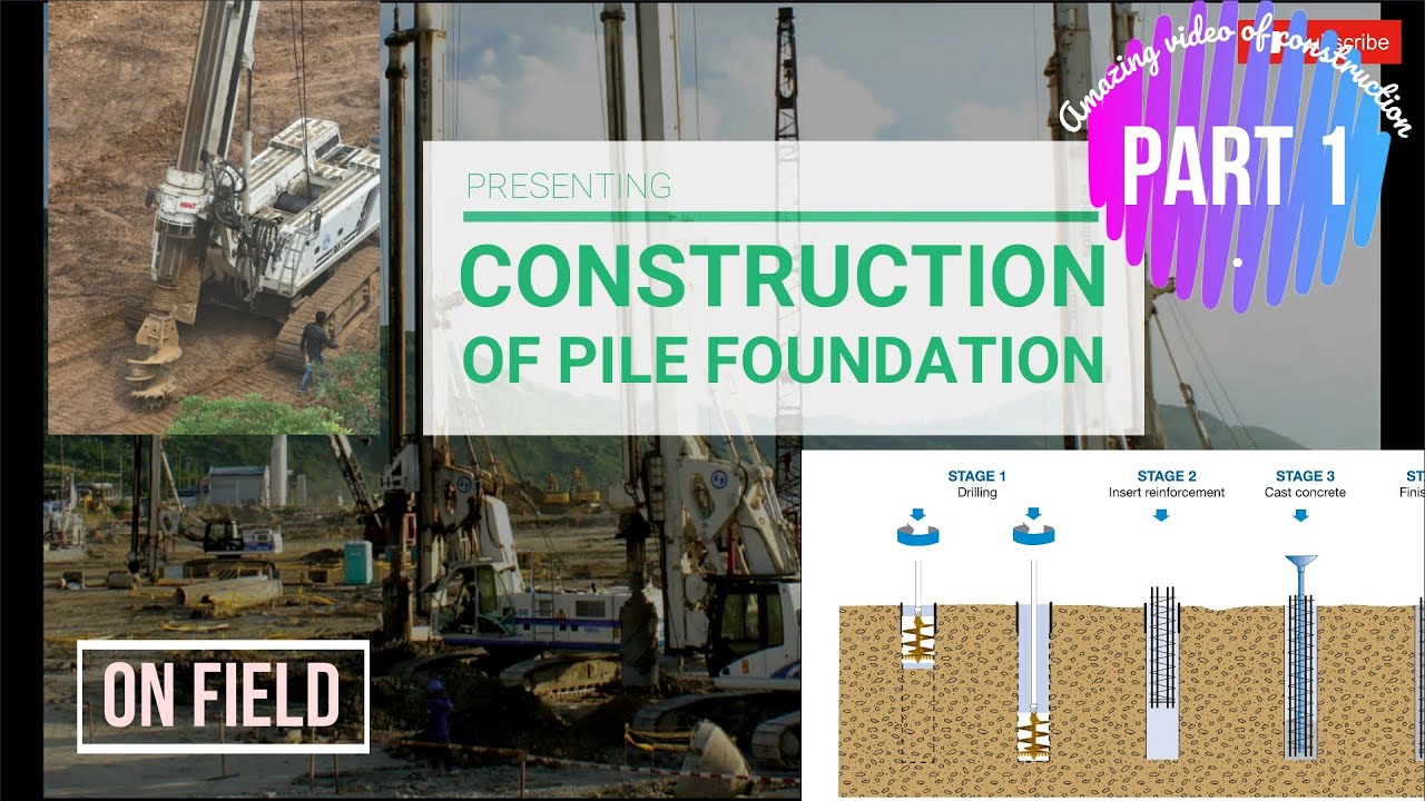 Pile foundation/ Construction of Bored Pile on field/ part 1 - YouTube
