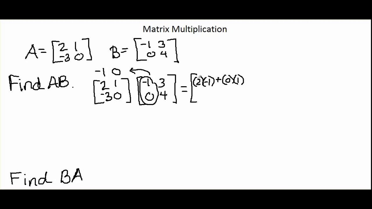 Chapter 12-2 video 2: Matrix Multiplication - YouTube