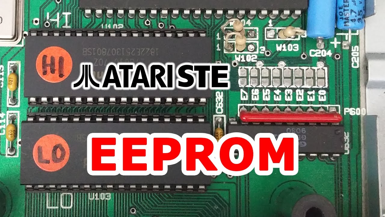 Remplacer les ROMs de l'Atari STE par des EEPROMs - YouTube