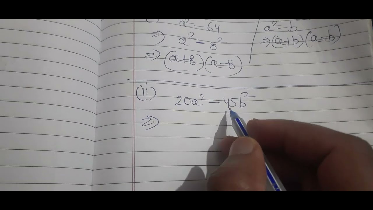 Factorisation class 8 icse - YouTube